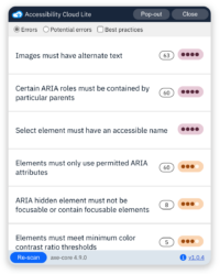 Lite - Free bookmarklet that highlights accessibility problems visually on your site ...